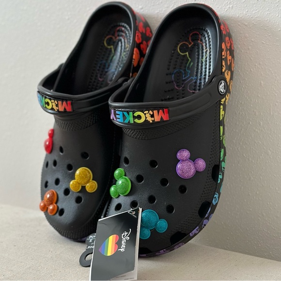 CROCS | Shoes | New Crocs Mickey Mouse Disney Rainbow Celebration ...